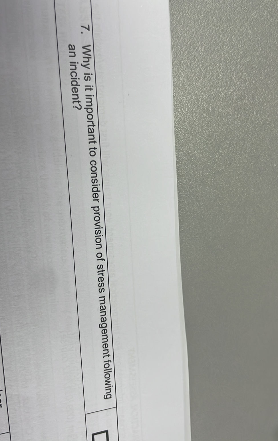 7. Why is it important to consider provision | StudyX