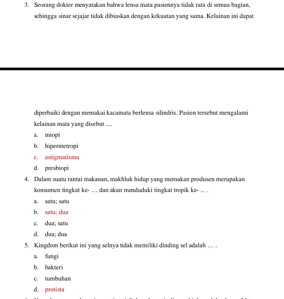 3. Seorang dokter menyatakan bahwa lensa | StudyX