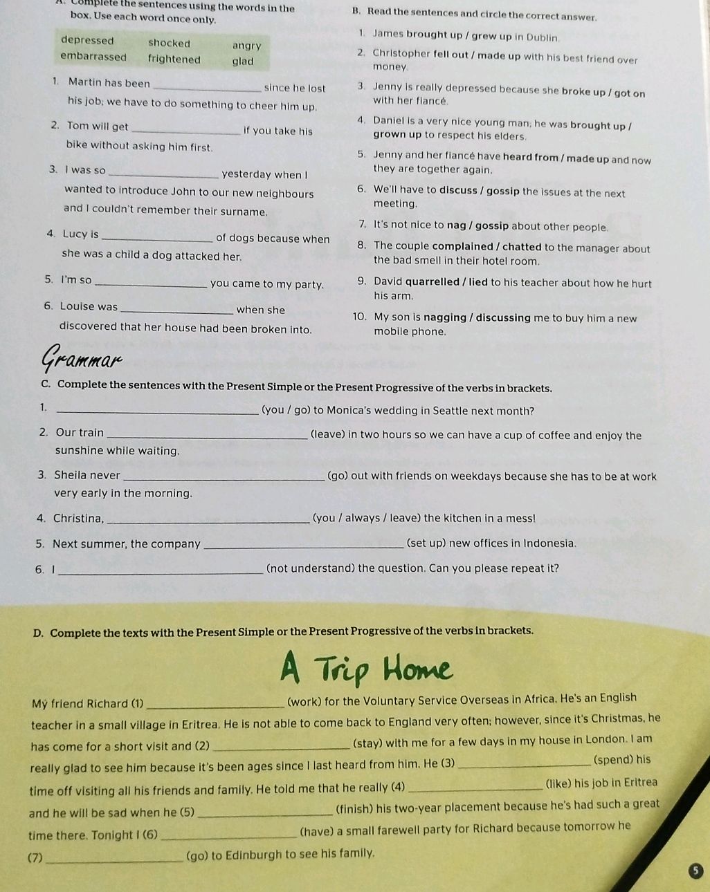 A. Complete the sentences using the words in | StudyX