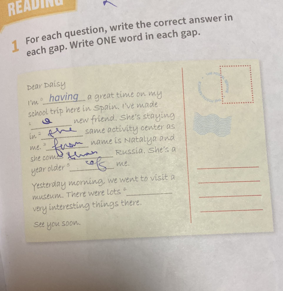 For each question, write the correct answer | StudyX