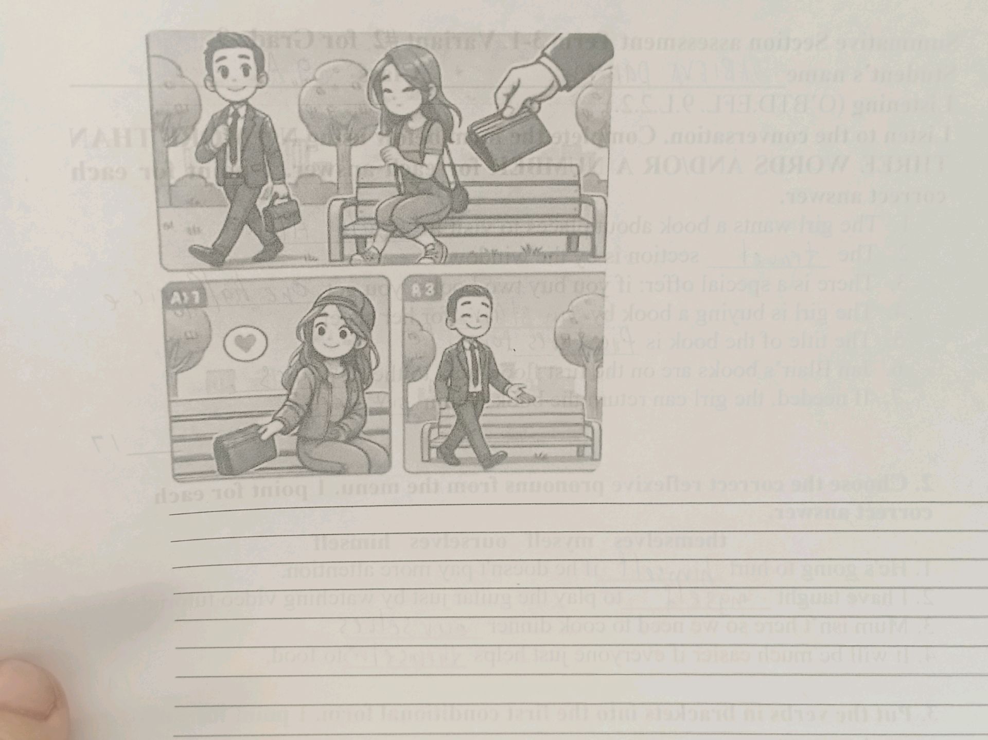 The image shows a sequence of events with | StudyX