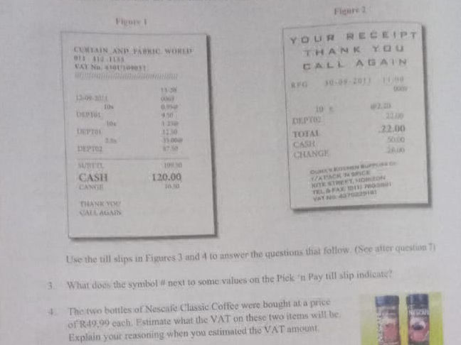 3. What does the symbol # next to some | StudyX