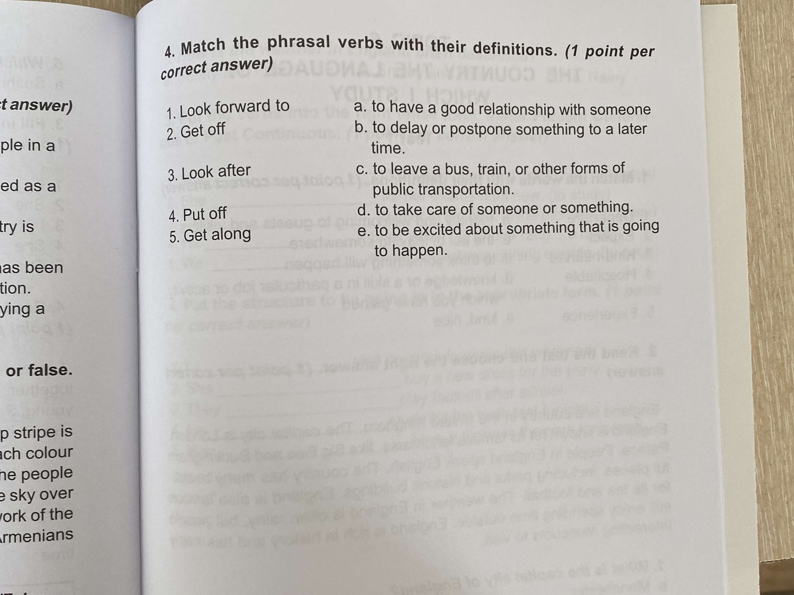 4. Match the phrasal verbs with their | StudyX