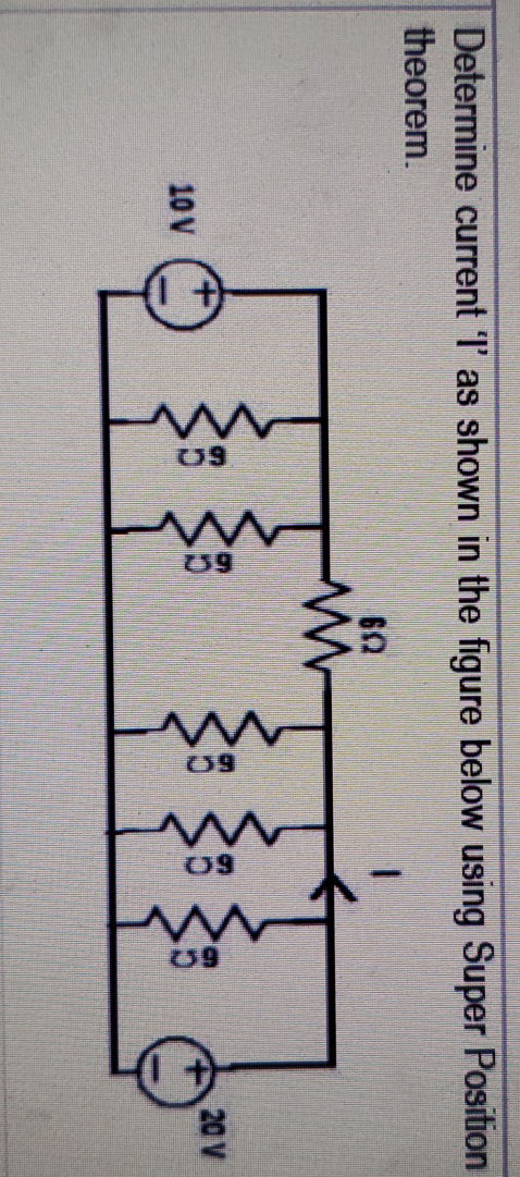 Determine current 'I' as shown in the figure | StudyX