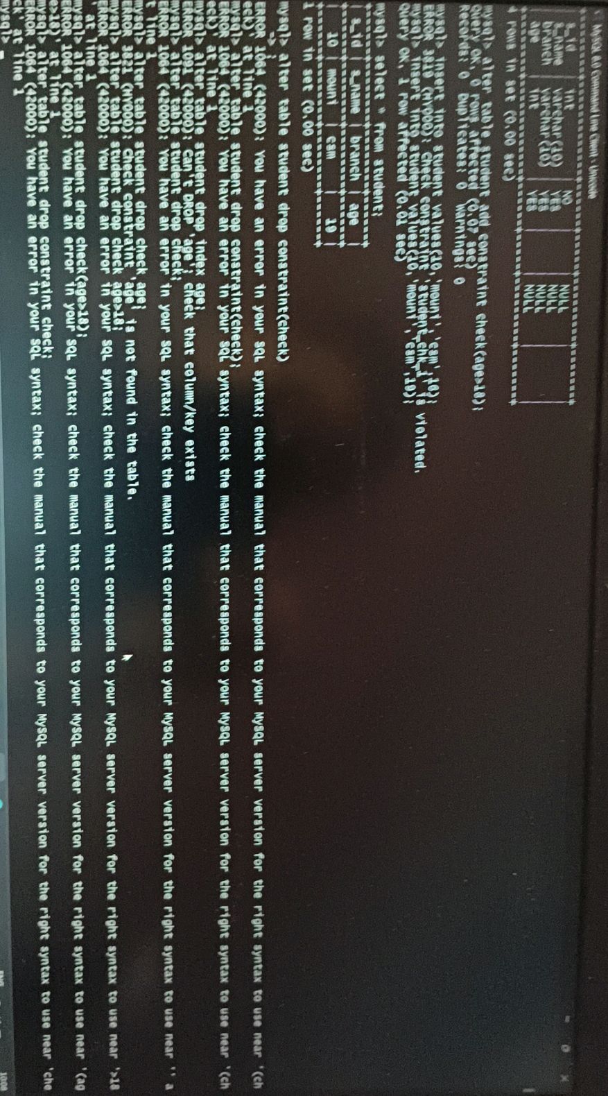 mysql> alter table student add | StudyX
