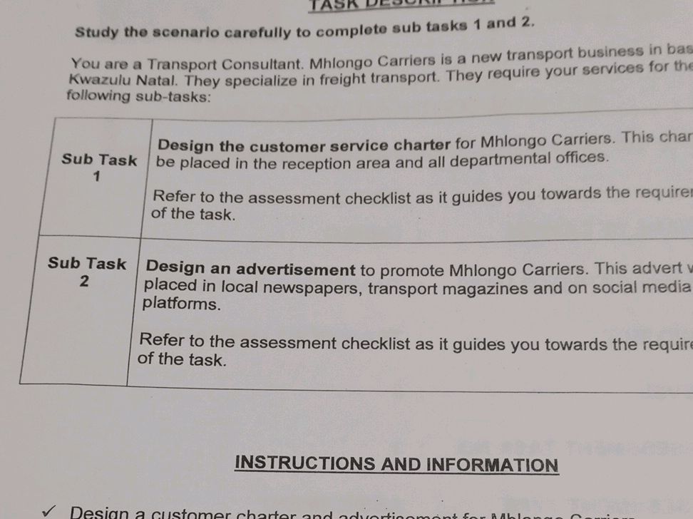 Study the scenario carefully to complete sub | StudyX