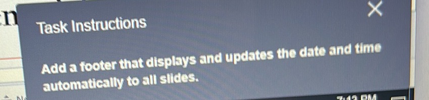 Add a footer that displays and updates the | StudyX