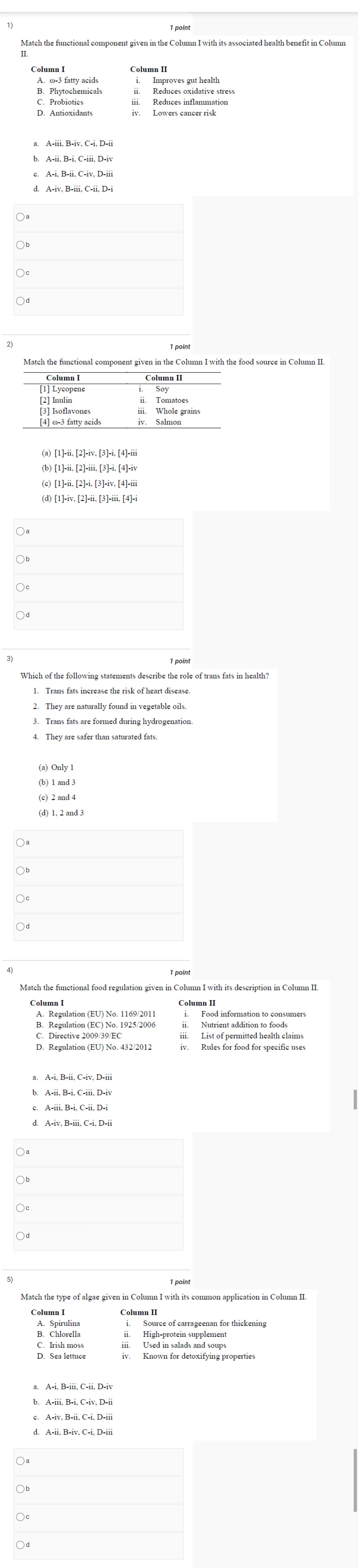 1) Match the functional component given in | StudyX