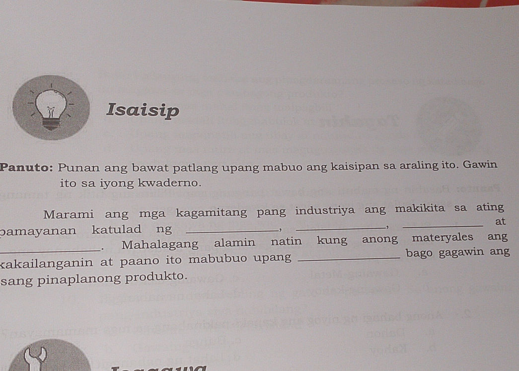 Panuto: Punan ang bawat patlang upang mabuo | StudyX