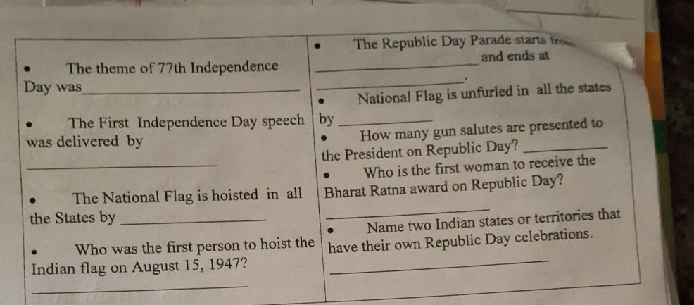 The theme of 77th Independence Day was The | StudyX
