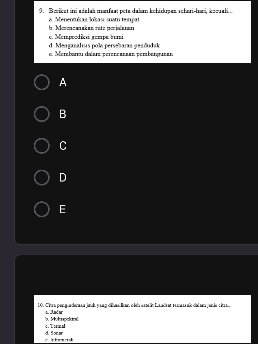 9. Berikut ini adalah manfaat peta dalam | StudyX