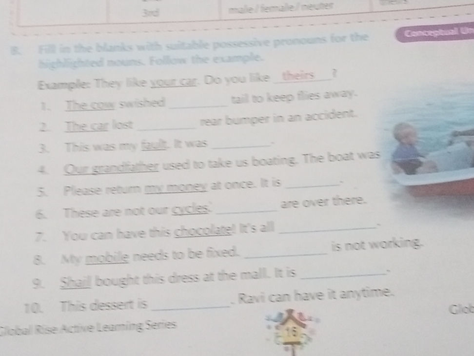 Fill in the blanks with suitable possessive | StudyX