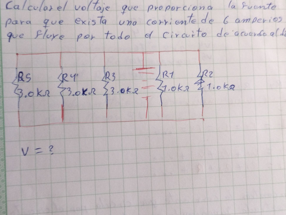 Calcular el voltaje que proporciona la | StudyX