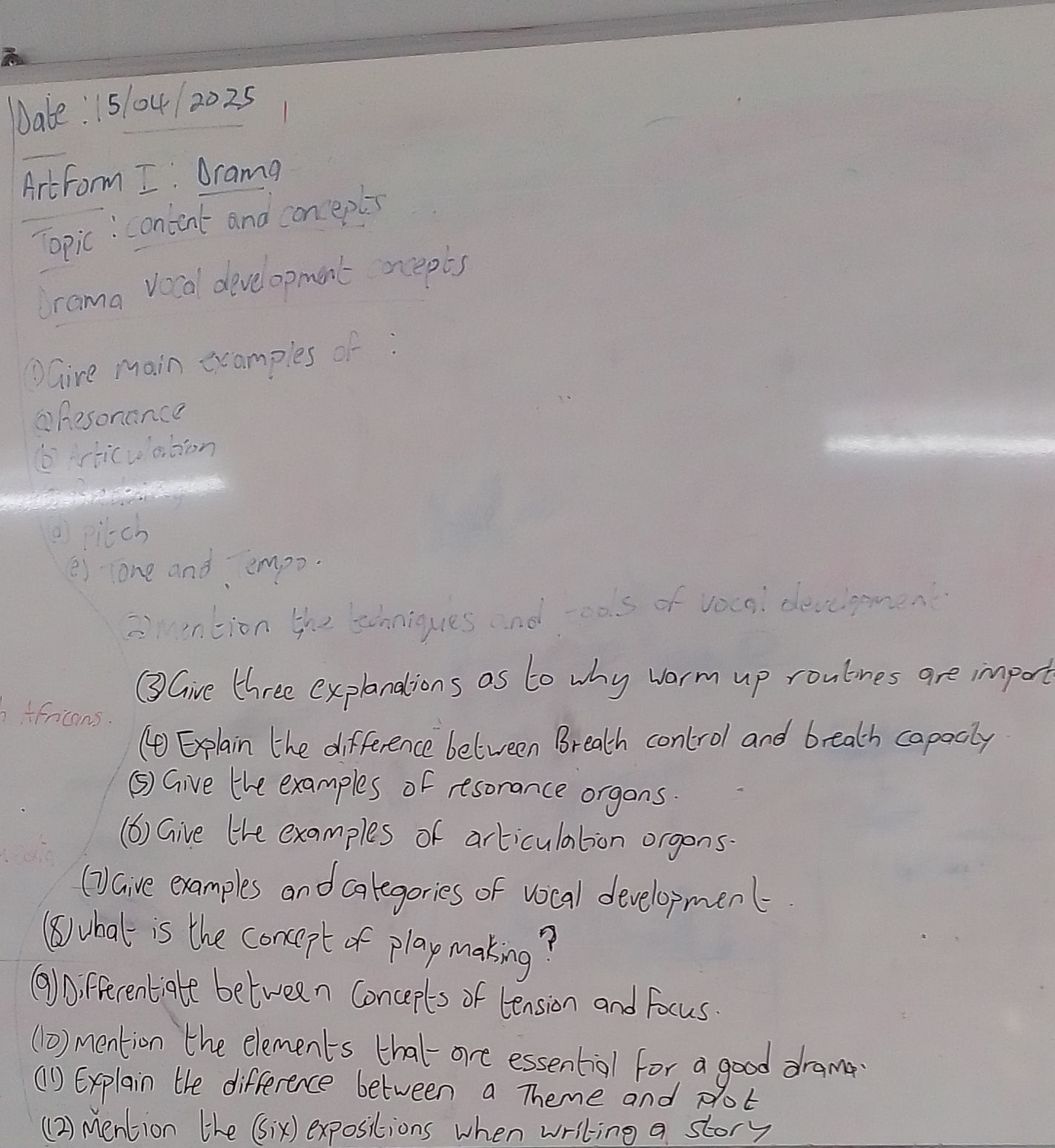 ① Give main examples of : @ Resonance ⑥ | StudyX