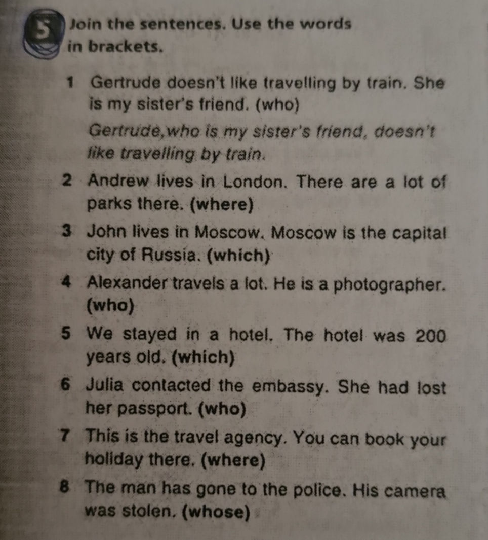 Join the sentences. Use the words in | StudyX