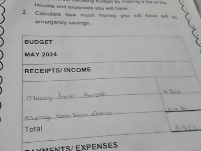 2. Calculate how much money you will have | StudyX