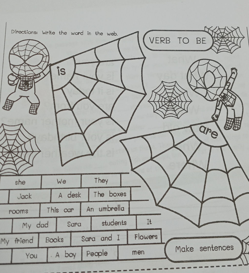 Directions: Write the word in the web. VERB | StudyX