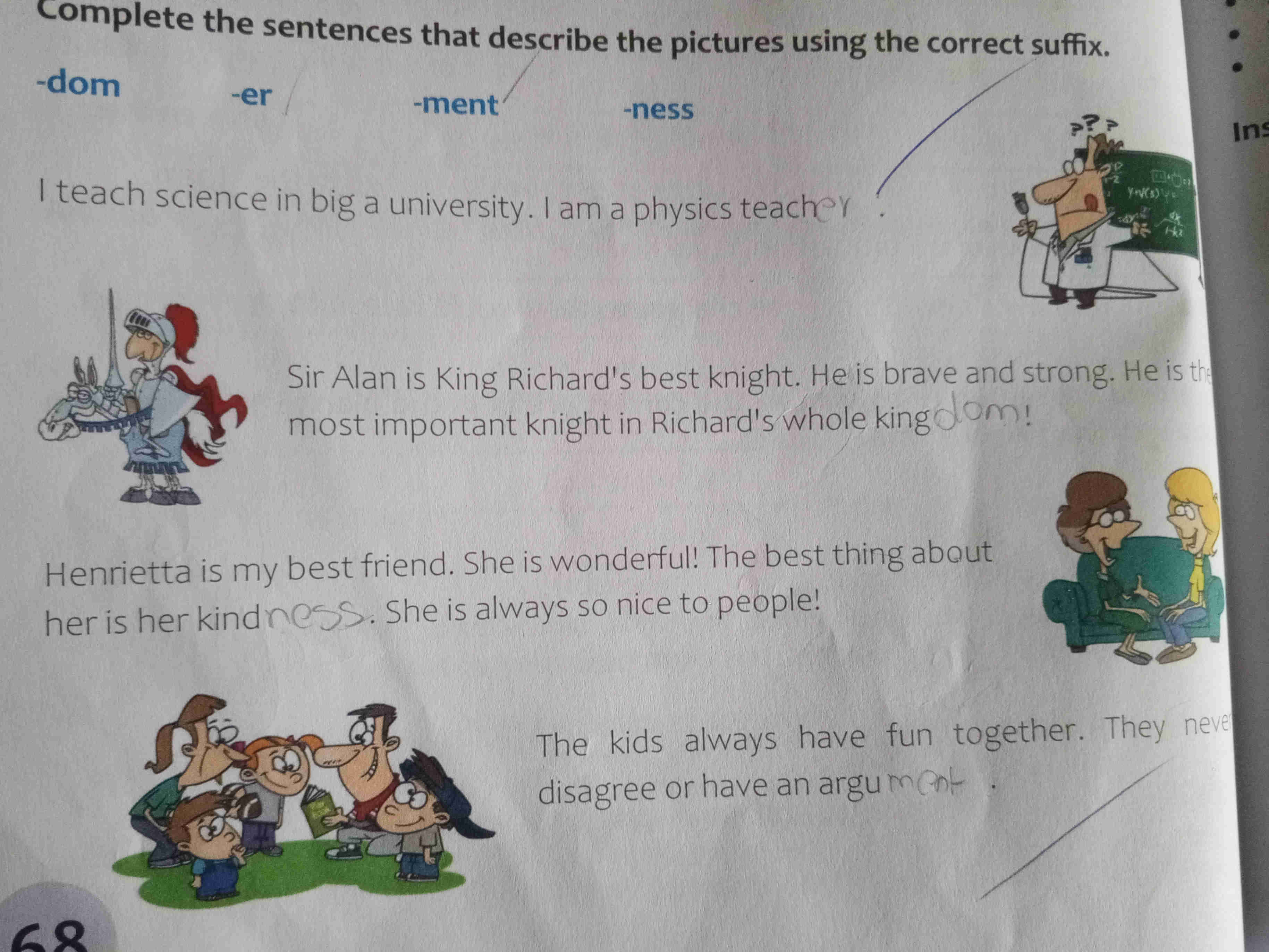 Complete the sentences that describe the | StudyX