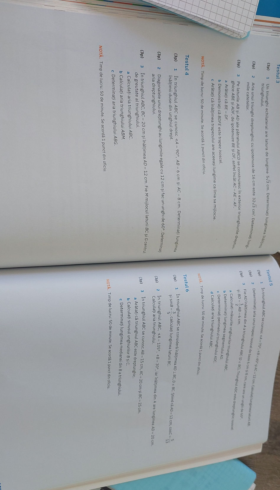 Testul 3 1. Un triunghi echilateral are | StudyX