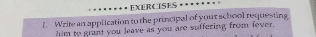 1. Write an application to the principal of | StudyX