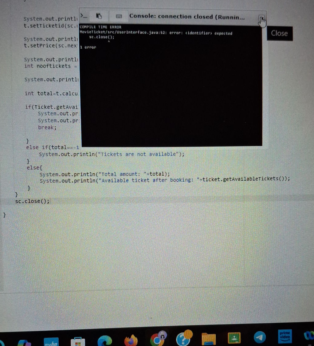 The code snippet has a compile-time error. | StudyX