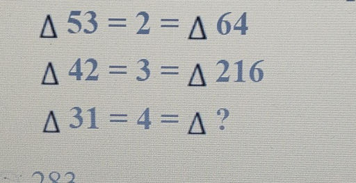 $ 53 = 2 = 64$ $ 42 = 3 = 216$ $ 31 = | StudyX