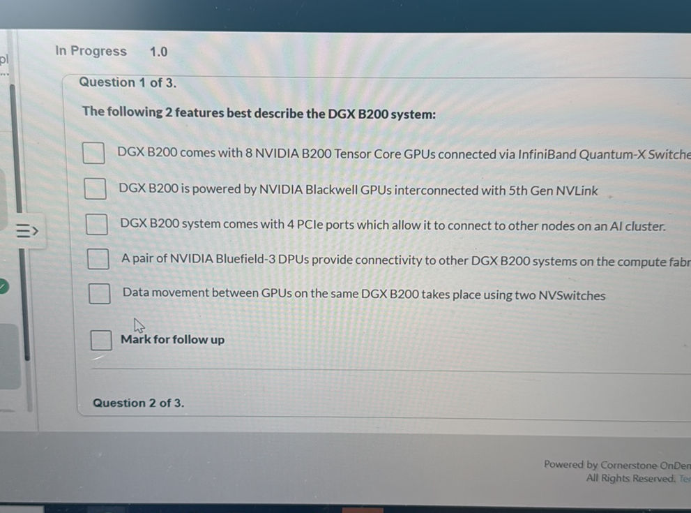 Question 1 of 3. The following 2 features | StudyX