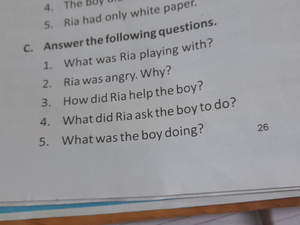 C. Answer the following questions. 1. What | StudyX