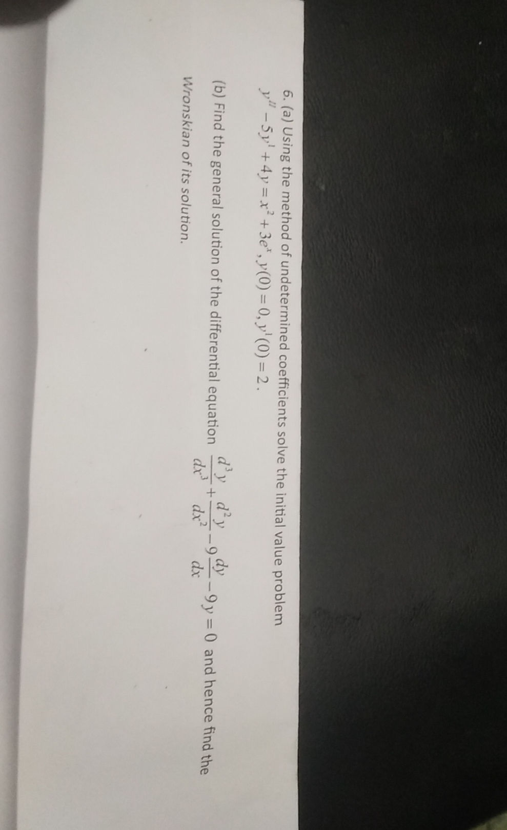 6. (a) Using the method of undetermined | StudyX