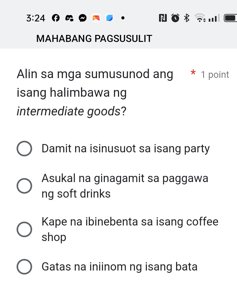 Alin sa mga sumusunod ang isang halimbawa ng | StudyX