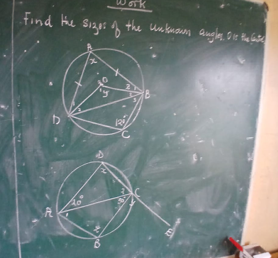 Find the sizes of the unknown angles. O is | StudyX