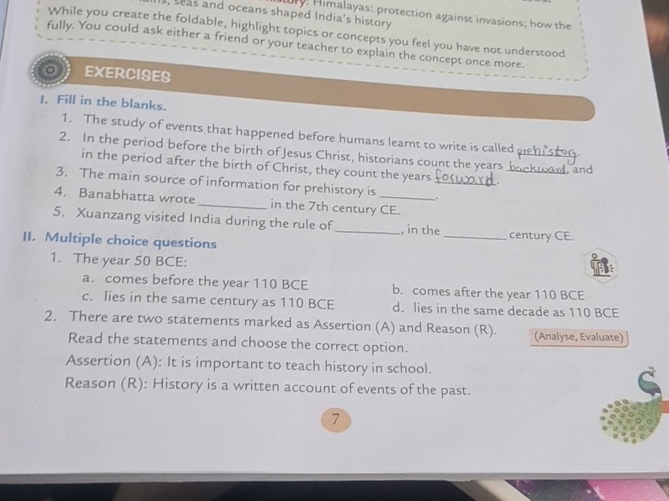 I. Fill in the blanks. 1. The study of | StudyX