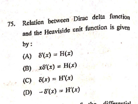 75. Relation between Dirac delta function | StudyX
