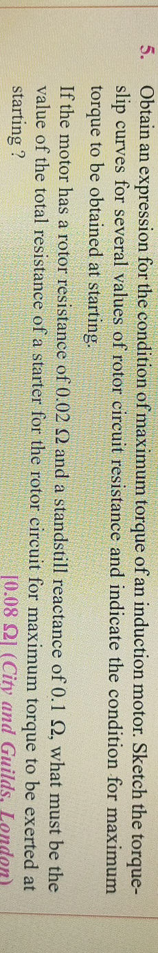 5. Obtain an expression for the condition of | StudyX
