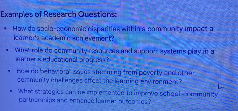 Examples of Research Questions: * How do | StudyX