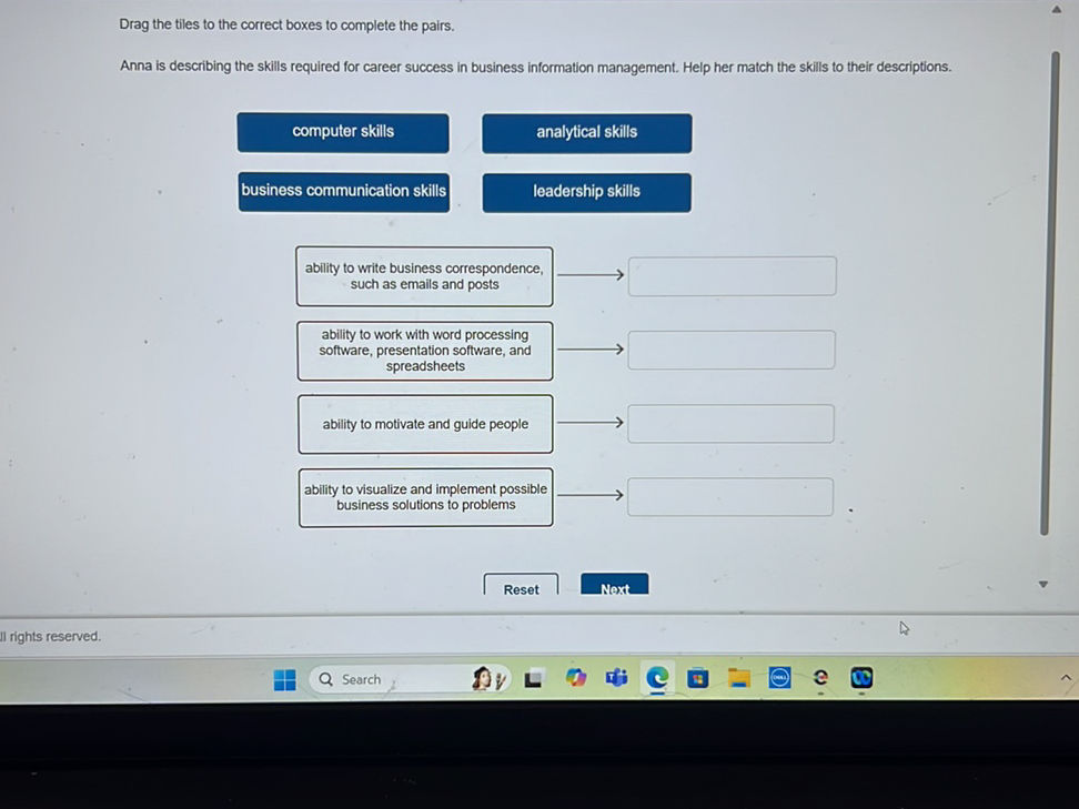 Drag the tiles to the correct boxes to | StudyX