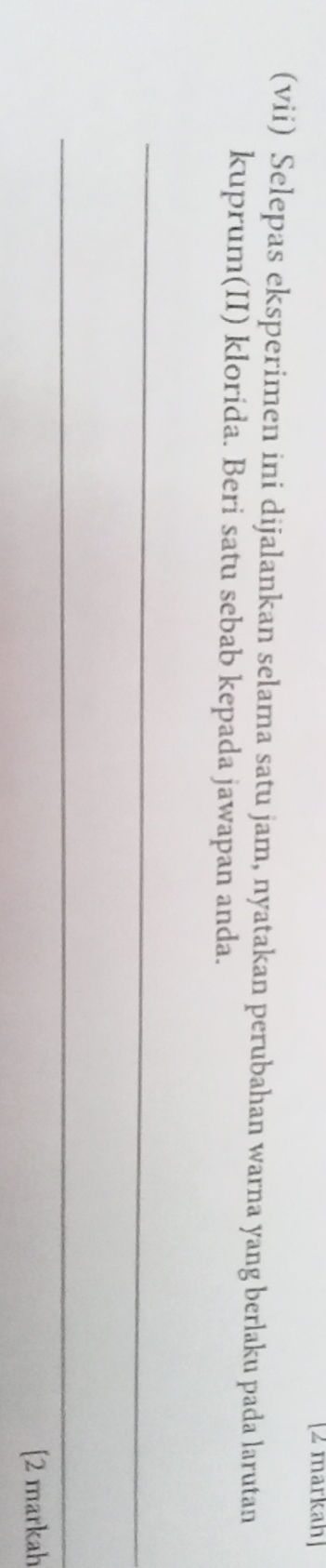 (vii) Selepas eksperimen ini dijalankan | StudyX