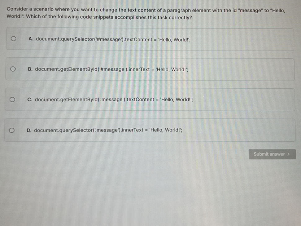 Consider a scenario where you want to change | StudyX