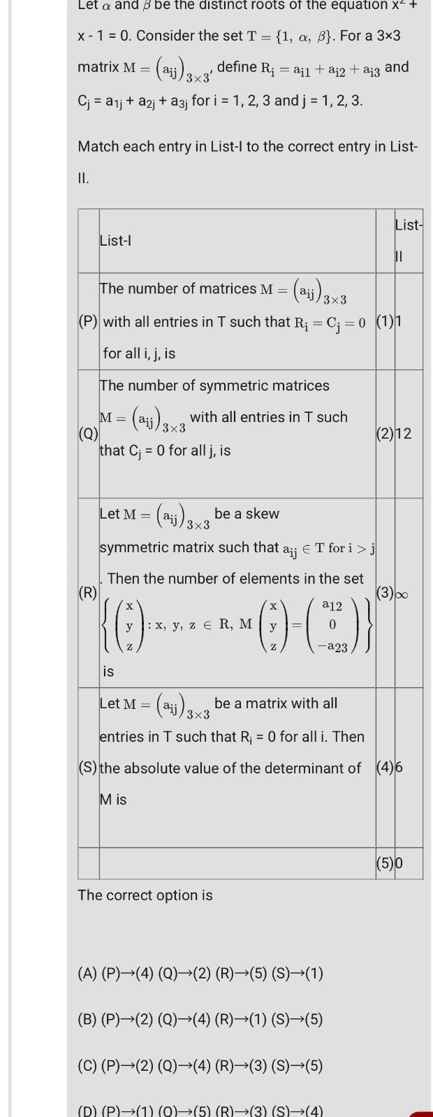 Let $ $ and $ $ be the distinct roots of the | StudyX