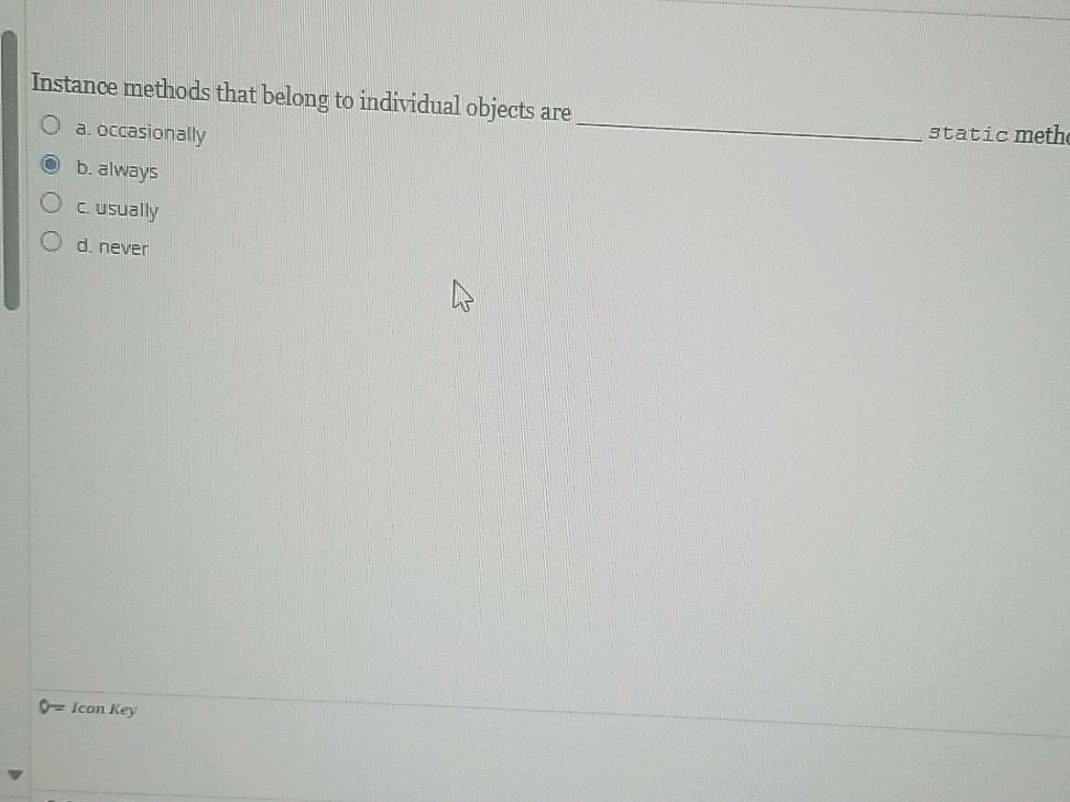 Instance methods that belong to individual | StudyX