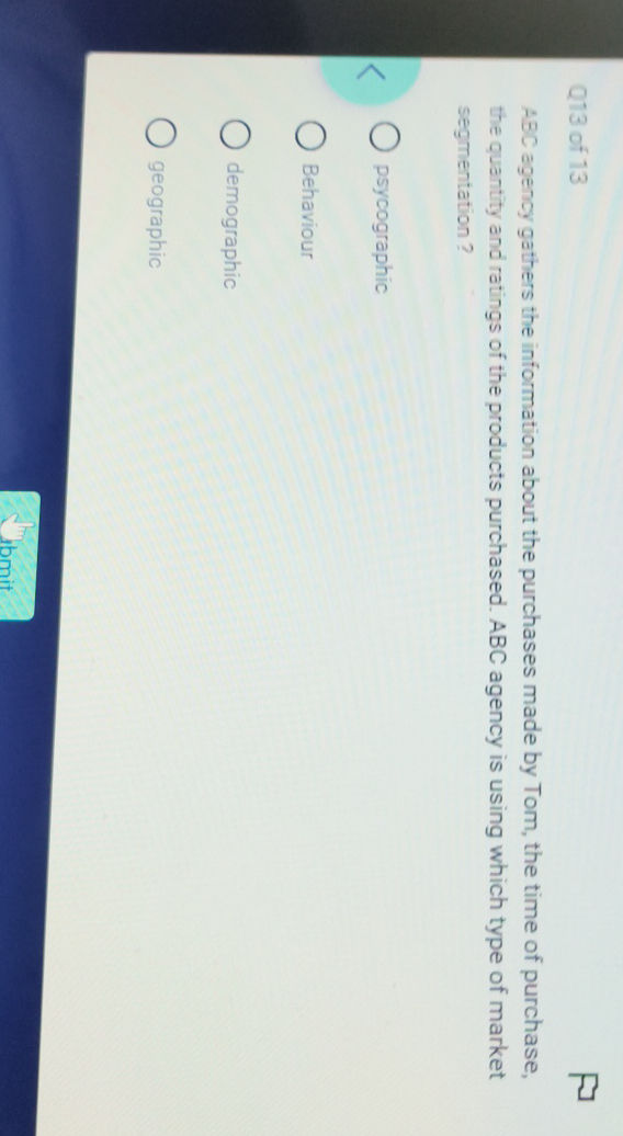 Q13 of 13 ABC agency gathers the | StudyX