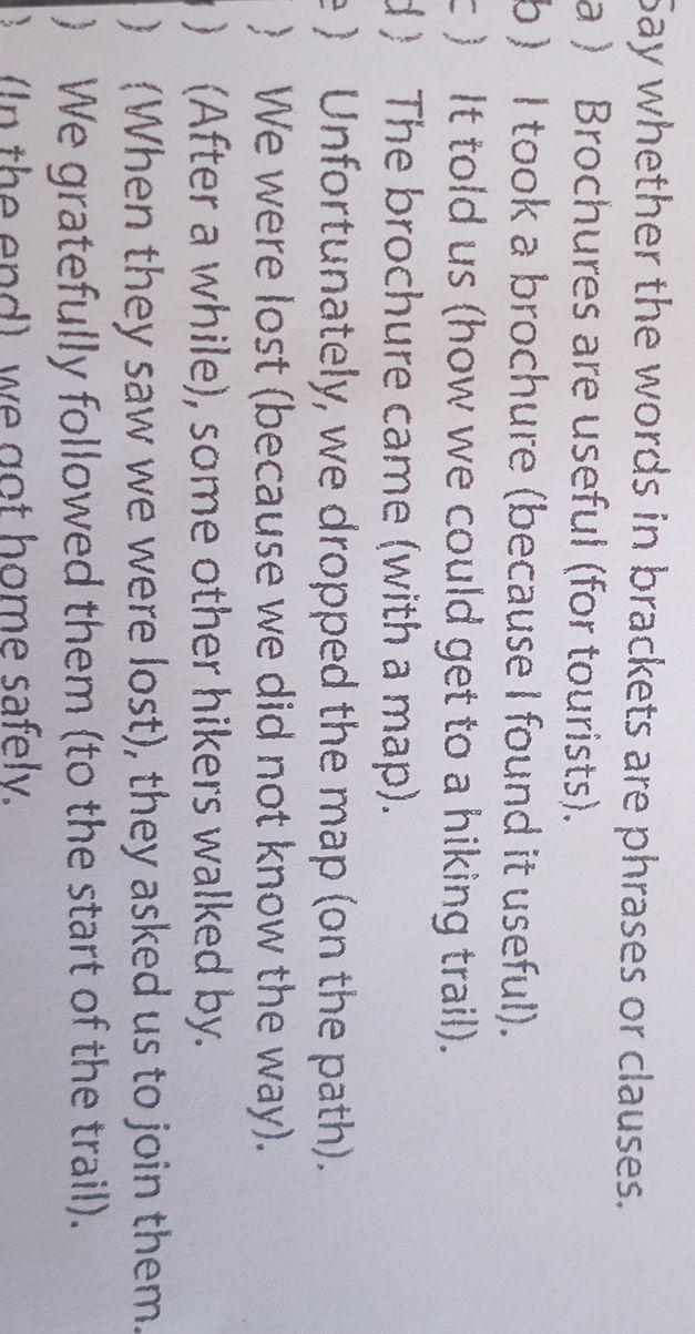 Say whether the words in brackets are | StudyX