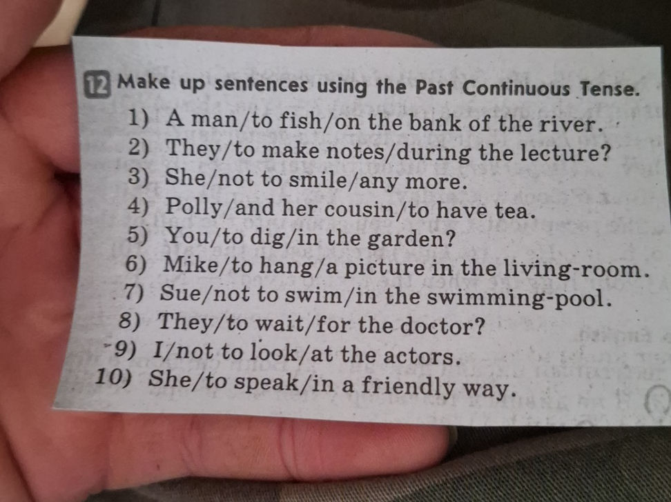 12 Make up sentences using the Past | StudyX