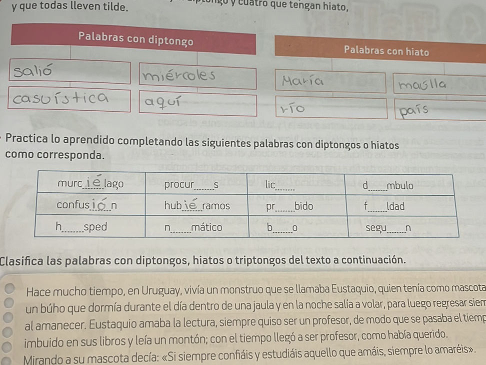 - Practica lo aprendido completando las | StudyX