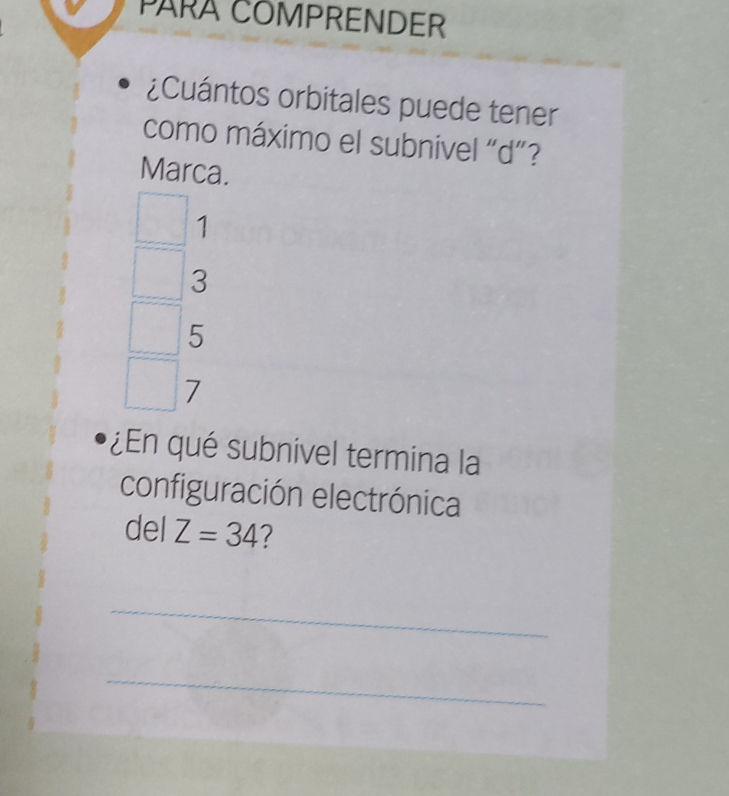 ¿Cuántos orbitales puede tener como máximo | StudyX
