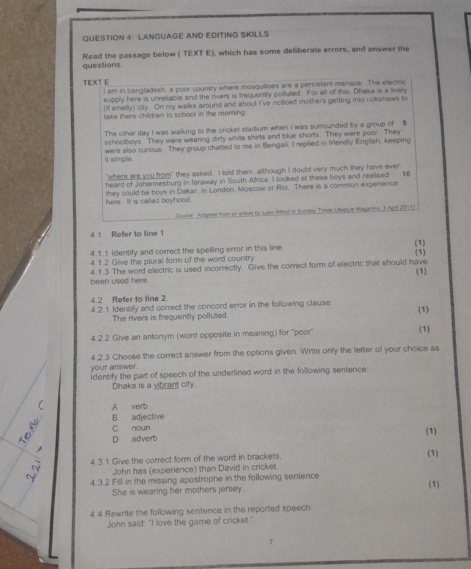 Read the passage below (TEXT E), which has | StudyX