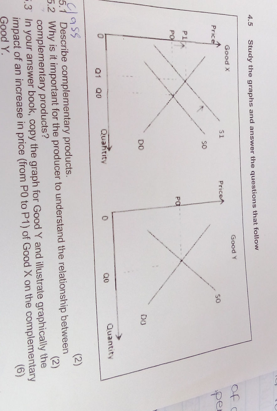 4.5 Study the graphs and answer the | StudyX