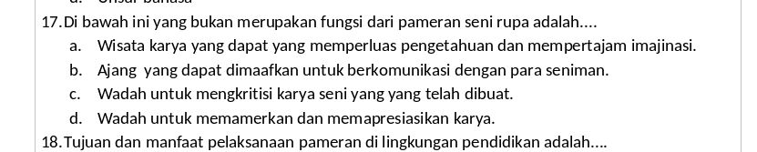 17. Di bawah ini yang bukan merupakan fungsi | StudyX