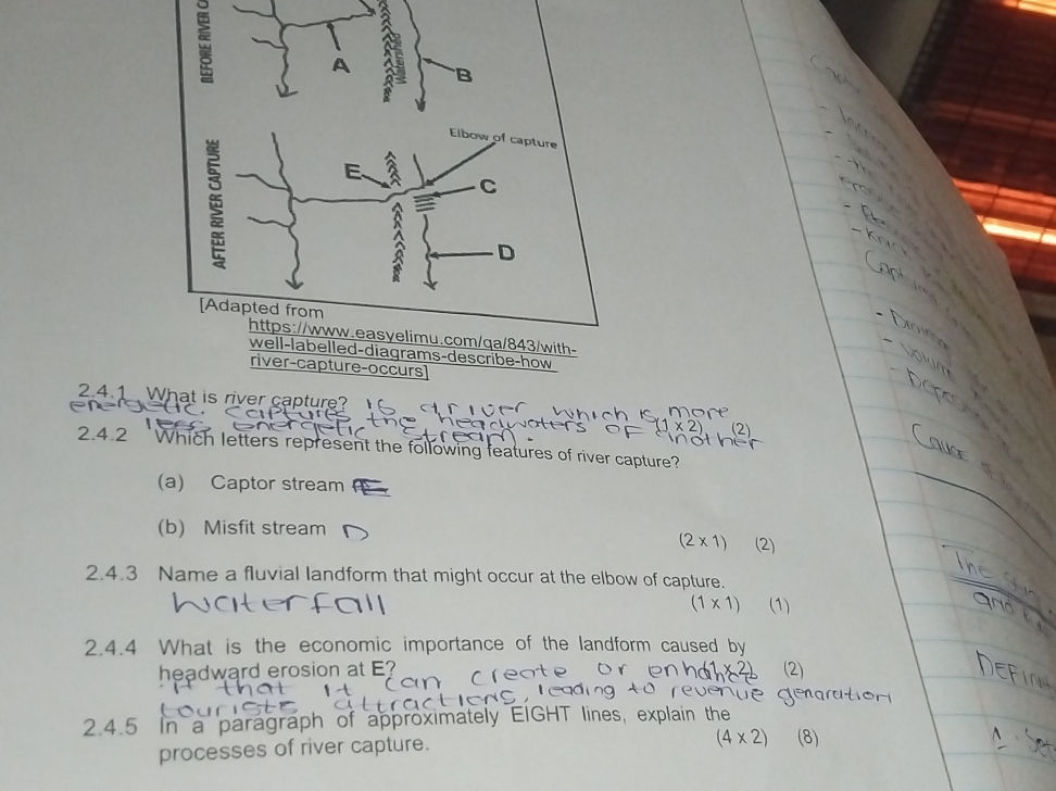 2.4.1 What is river capture? Is a river | StudyX