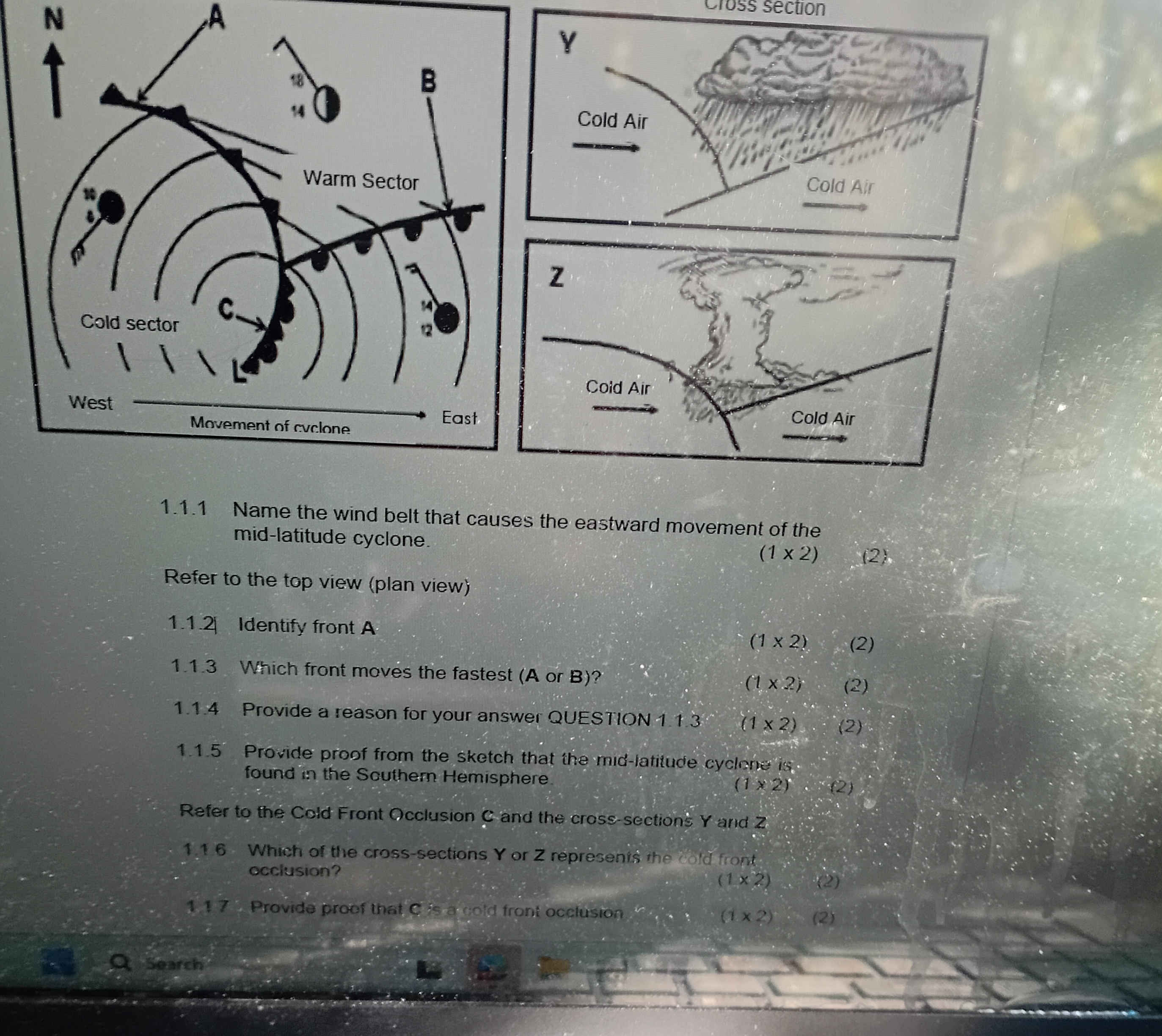1.1.1 Name the wind belt that causes the